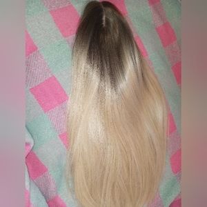 Hair | New Highquality Ash Blonde With Brown Shadow Root Synthetic Wig ...